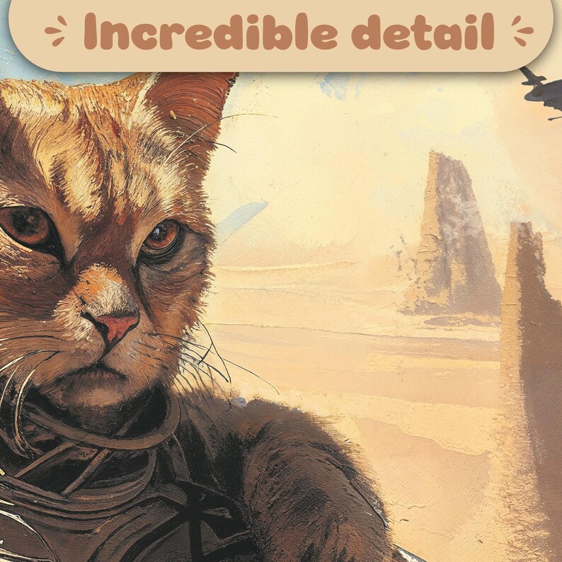 Dune-inspired Desert Cat Poster | Arrakis Poster | Sci-fi Feline Art ...