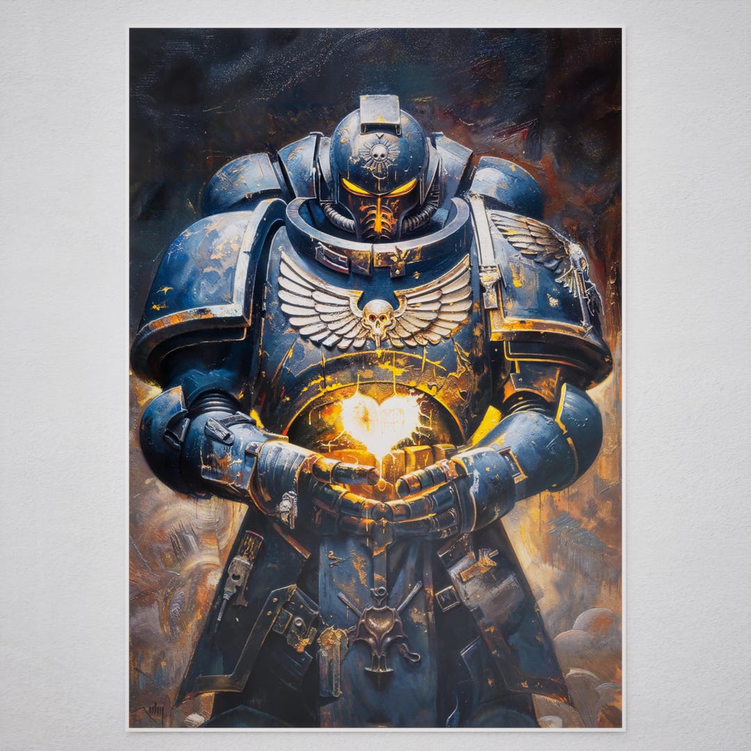 Space Marine Heart of Devotion Poster | Epic Valentine Gift for Gamers ...