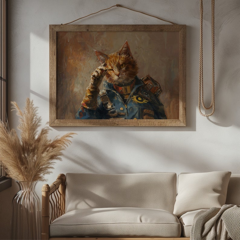Wasteland Survivor Cat Mutant Poster | Post-apocalyptic Sci-fi Art ...