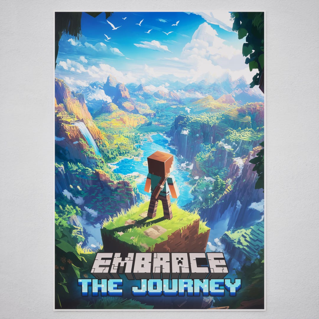 Gaming Adventure Poster - Embrace the Journey Inspirational Print for ...