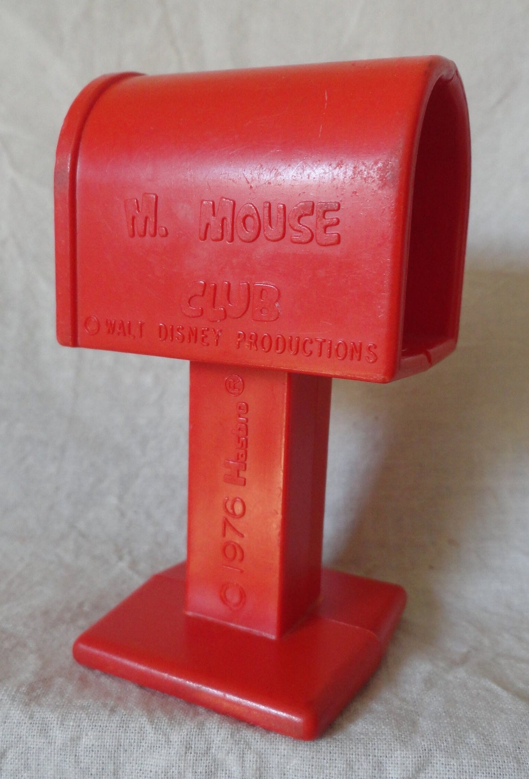 Vintage Mickey Mouse Clubhouse Mailbox Red Miniature Toy 1976 Hasbro 3 ...