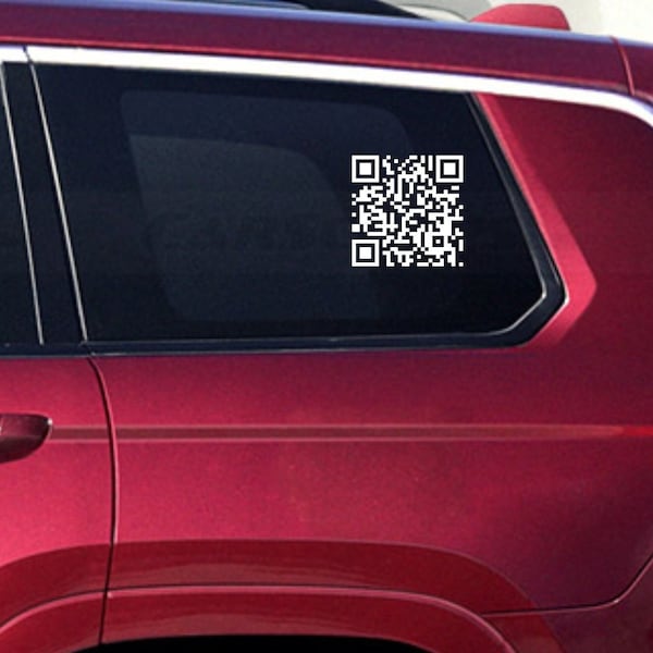 Qr Code Vinyl Decal - Etsy