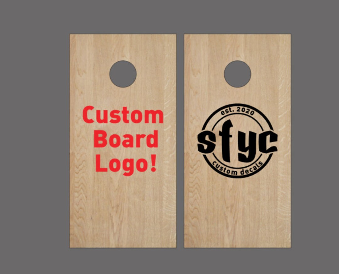 Custom Cornhole Board Logo Decal: Heavy Duty Outdoor Vinyl - Etsy