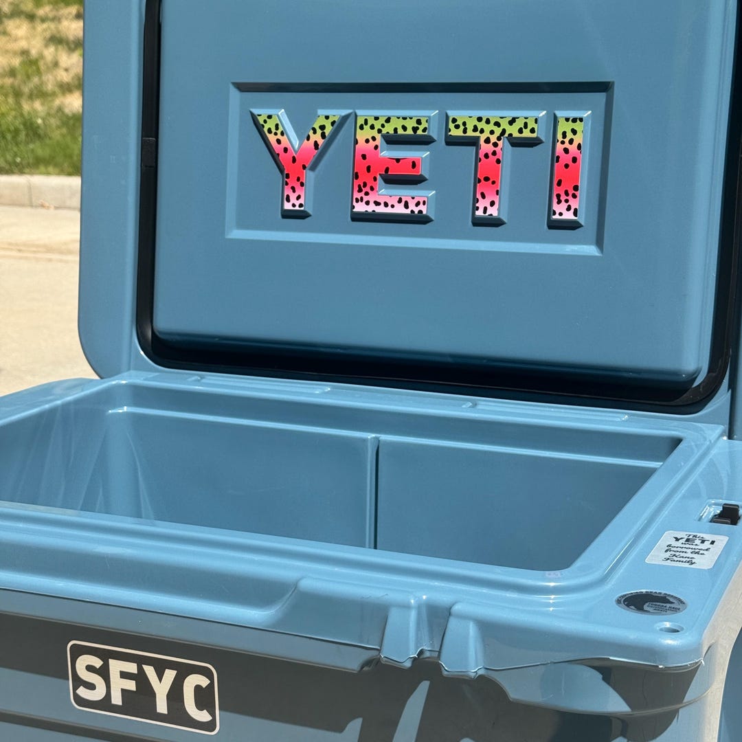 Custom FISH Patternyeti Lid Overlay. Trout Patterns Waterproof Overlays ...