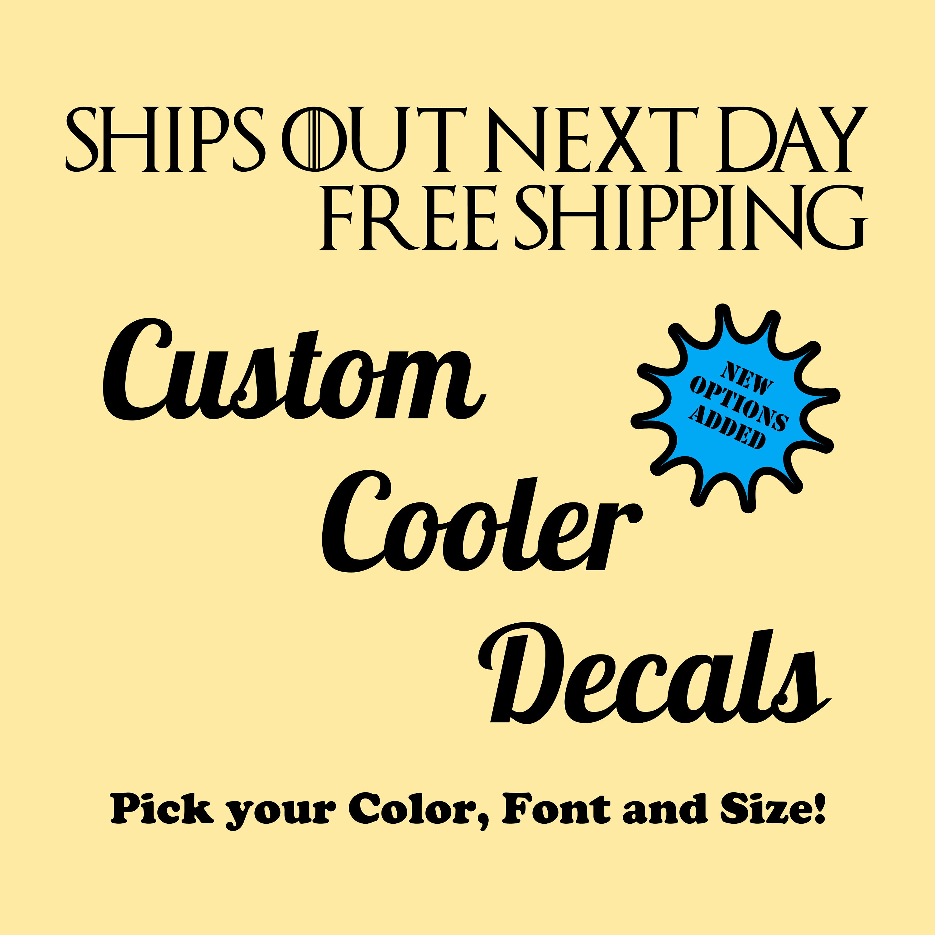 Custom Decal Name Tag for Your Cooler or TUMBLER Make Your Own - Etsy