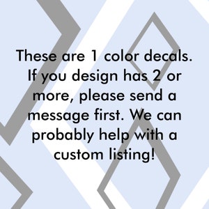Custom Vinyl Decal. Multiple Colors to Choose From! - Etsy