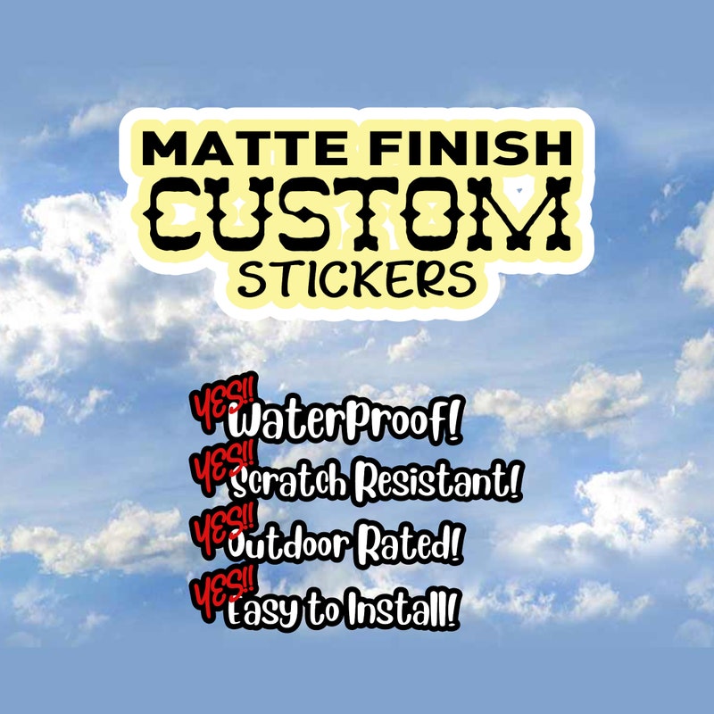 Waterproof Stickers Matte - Etsy