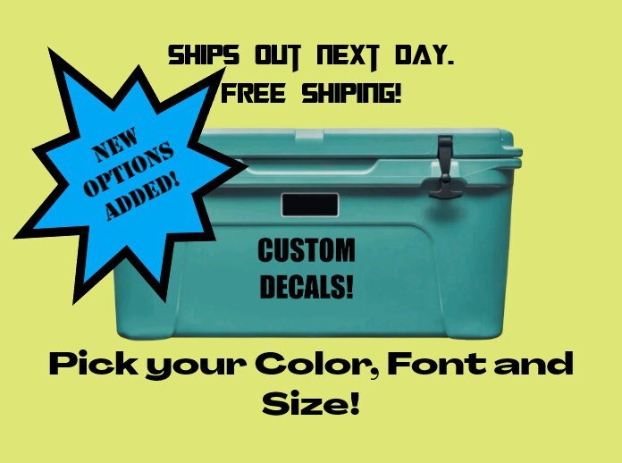 Custom Decal Name Tag for Your Cooler or TUMBLER Make Your Own | Etsy
