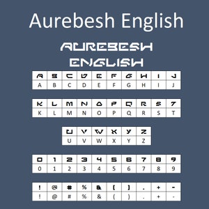 Custom Star Wars Aurebesh Vinyl Decal: Waterproof, Heavy Duty - Etsy