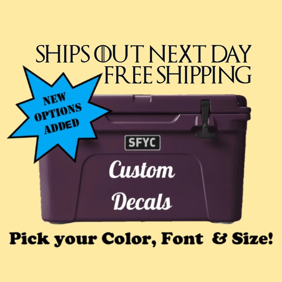 Custom Decal Name Tag for Your Cooler or TUMBLER Make Your Own - Etsy
