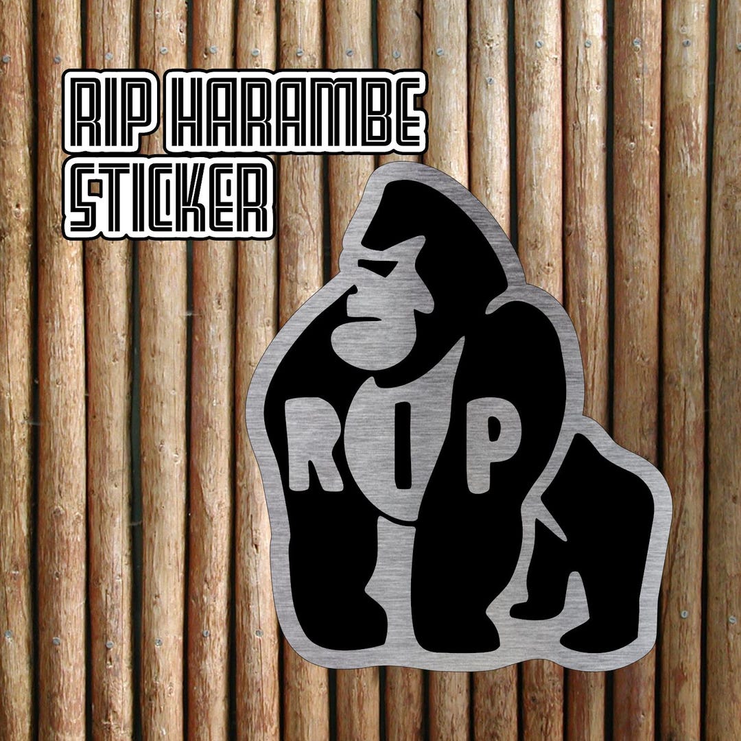Harambe RIP 3 Inch Size Vinyl Sticker! Pick Your Finish. Durable Design ...