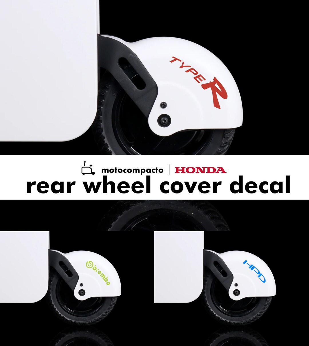 Rear Wheel Logo 2023-2024 Honda Motocompacto Decals - Etsy