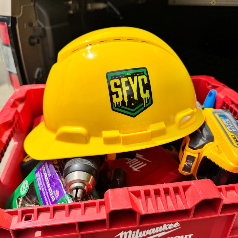 Custom Transparent Vinyl Sticker: Waterproof Hard Hat Decal - Etsy