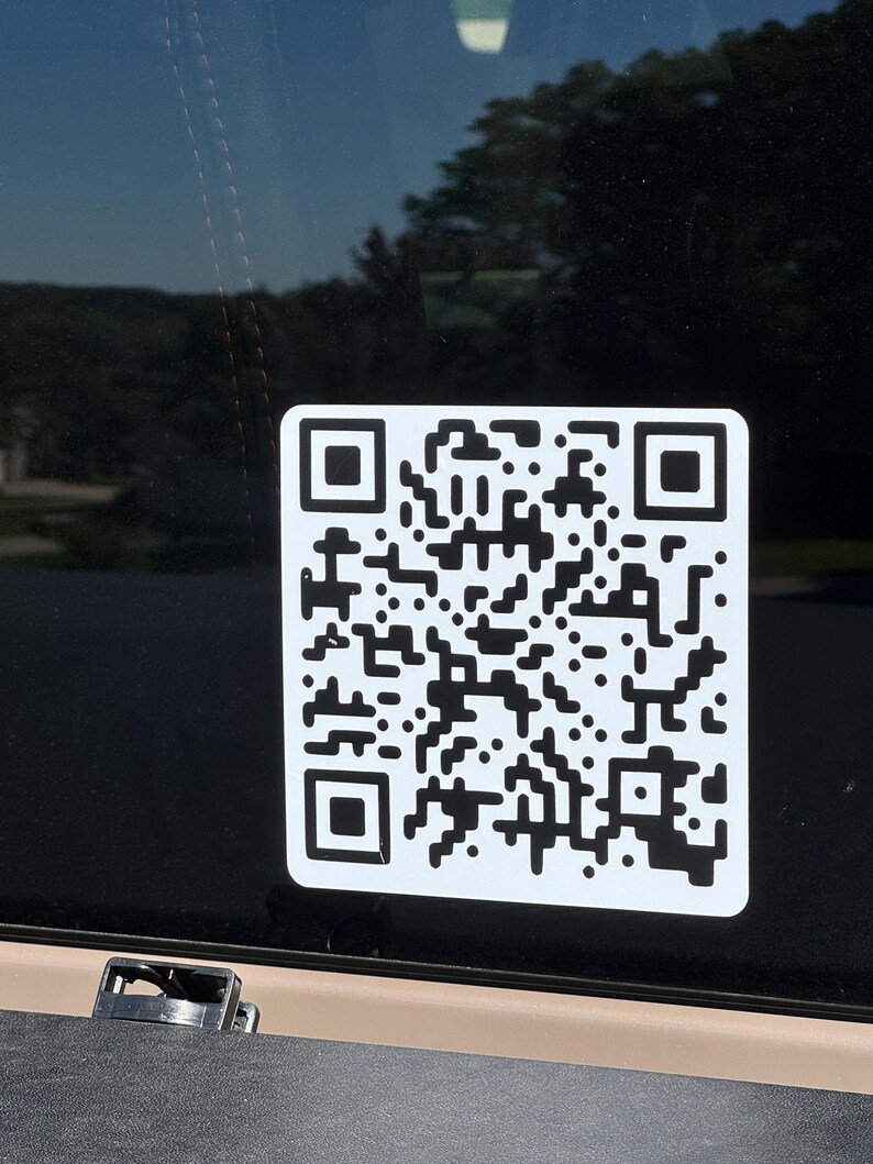 Custom Printed QR Code Vinyl Sticker - Waterproof Outdoor Decal - Etsy