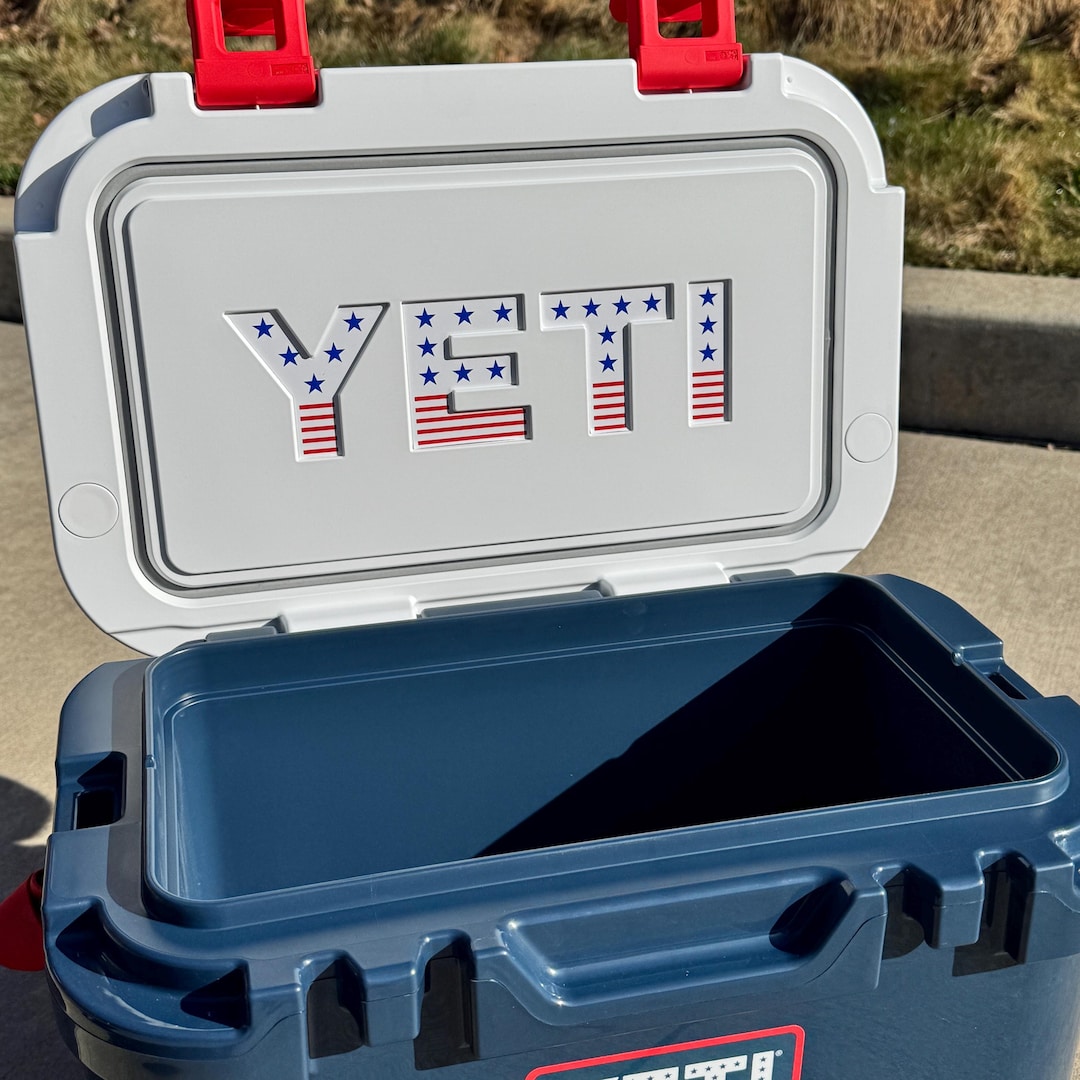 Custom USA Flag YETI Lid Overlay. Red, White and Blue Printed ...