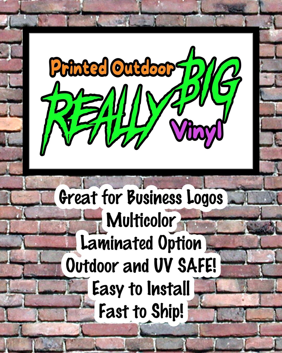 Custom Printed Really Big Large Vinyl Decals: Outdoor Rated, Air ...