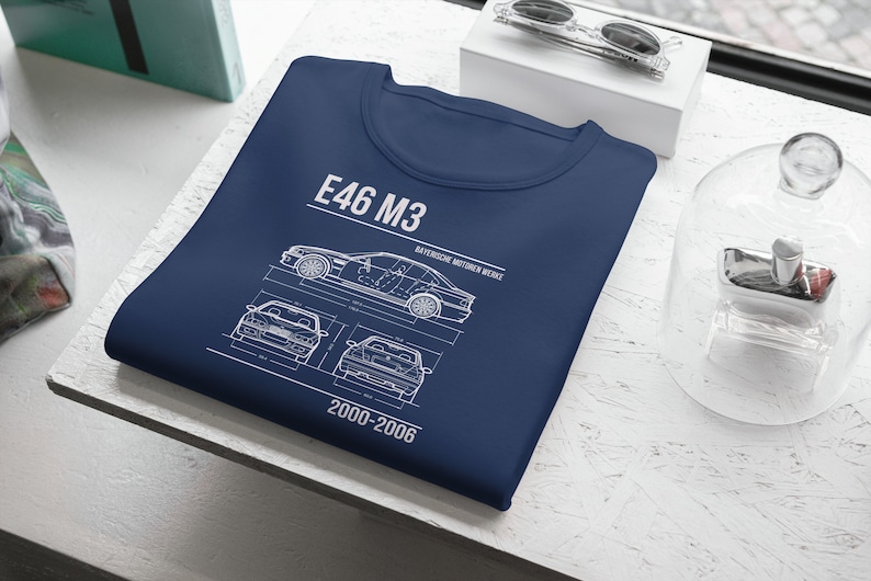 BMW E46 M3 Blueprint Shirt - Etsy