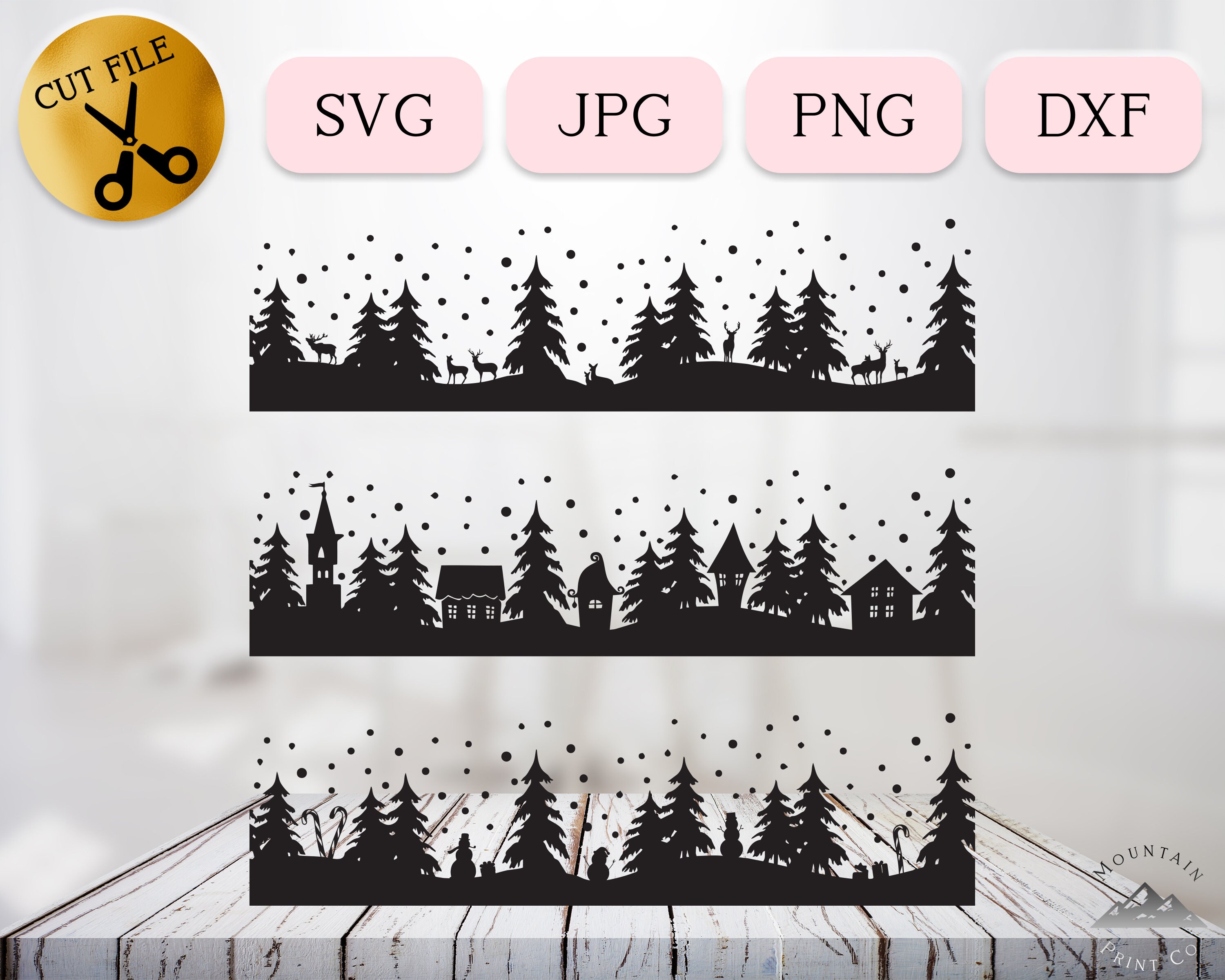 Christmas Border SVG Bundle Christmas 2021 Sign Clipart | Etsy UK