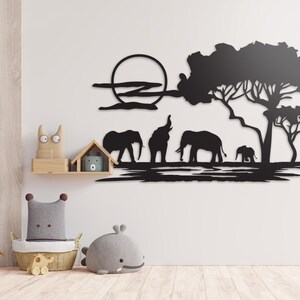 Elephant Family SVG Bundle, Safari Animal Scene, Safari Elephant ...