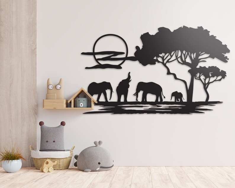 Elephant Family SVG Bundle Safari Animal Scene Safari - Etsy