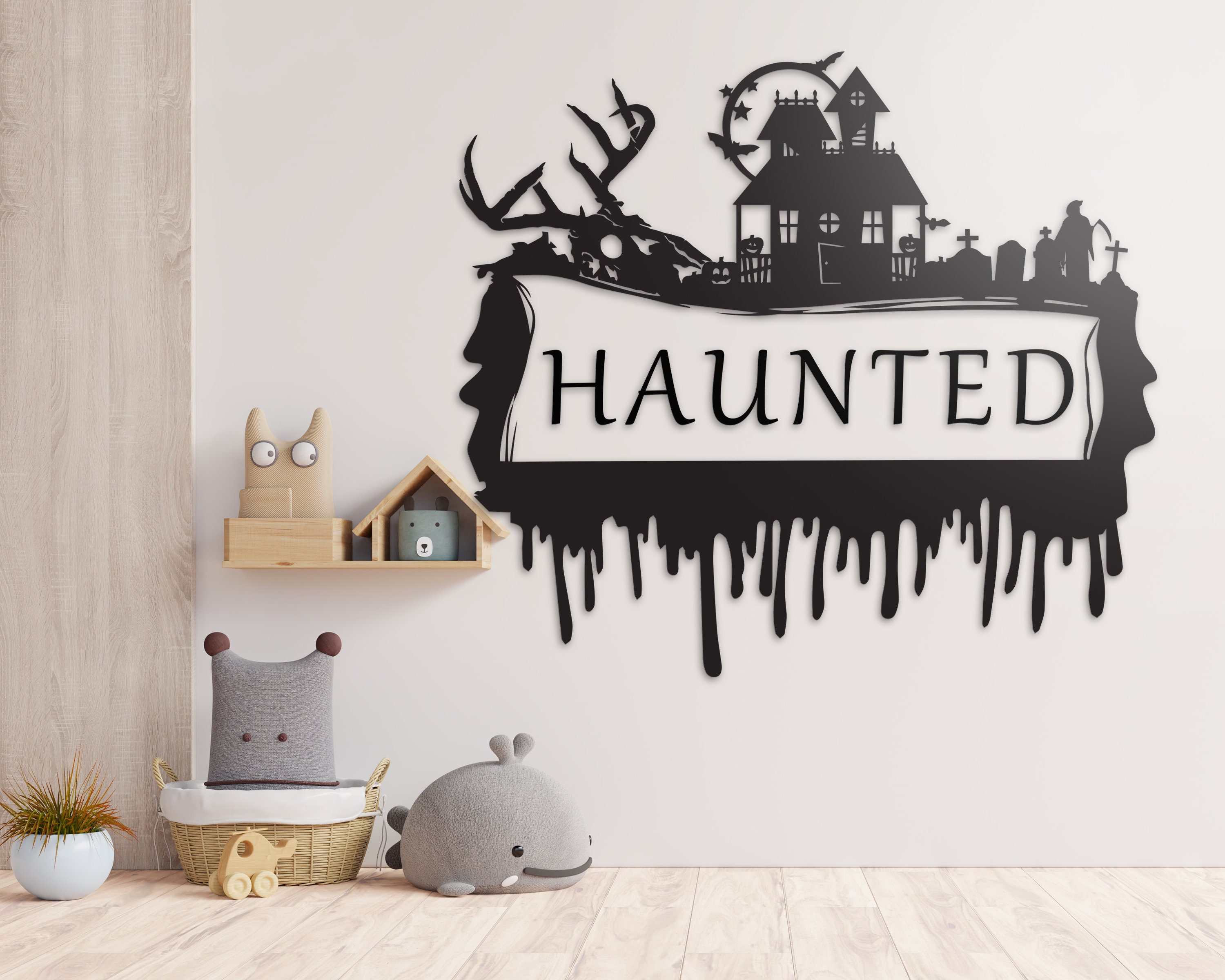 Scary Blood Drip SVG, Halloween Banner Svg, Spooky Deer Skull ...