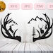 Buck and Doe in Forest Svg Bundle, Forest Deer Scene Digital Download ...
