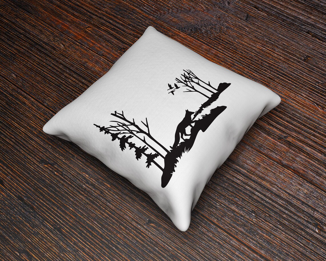 Wild Fox Hunting SVG Bundle, Baby Fox Forest Silhouette, Woodland Fox ...