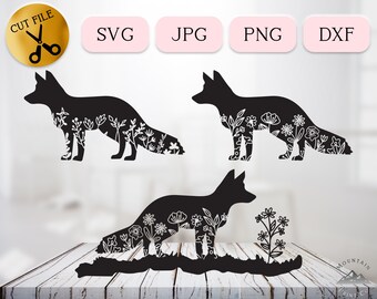 Fox Scene DXF Animals SVG Cut File Svg for Cricut Dxf for - Etsy