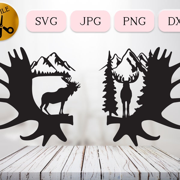 Christmas Moose Svg - Etsy