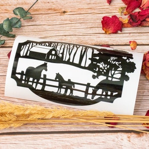 Horse Ranch Dxf Design, Horse Foal Svg, Horse Family Silhouette, Horse ...