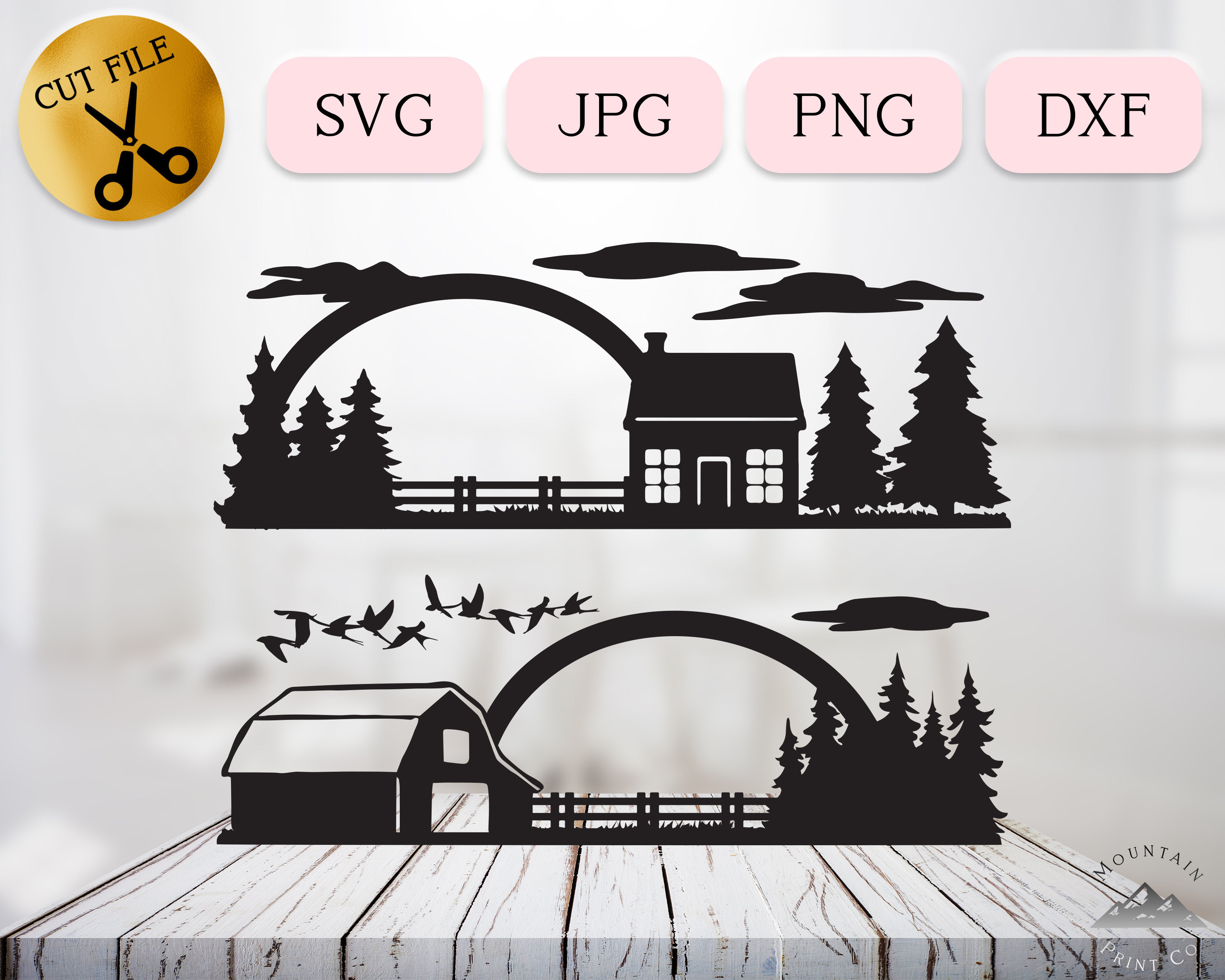 Homestead Silhouette SVG Bundle Rural Farmhouse Clipart - Etsy Canada