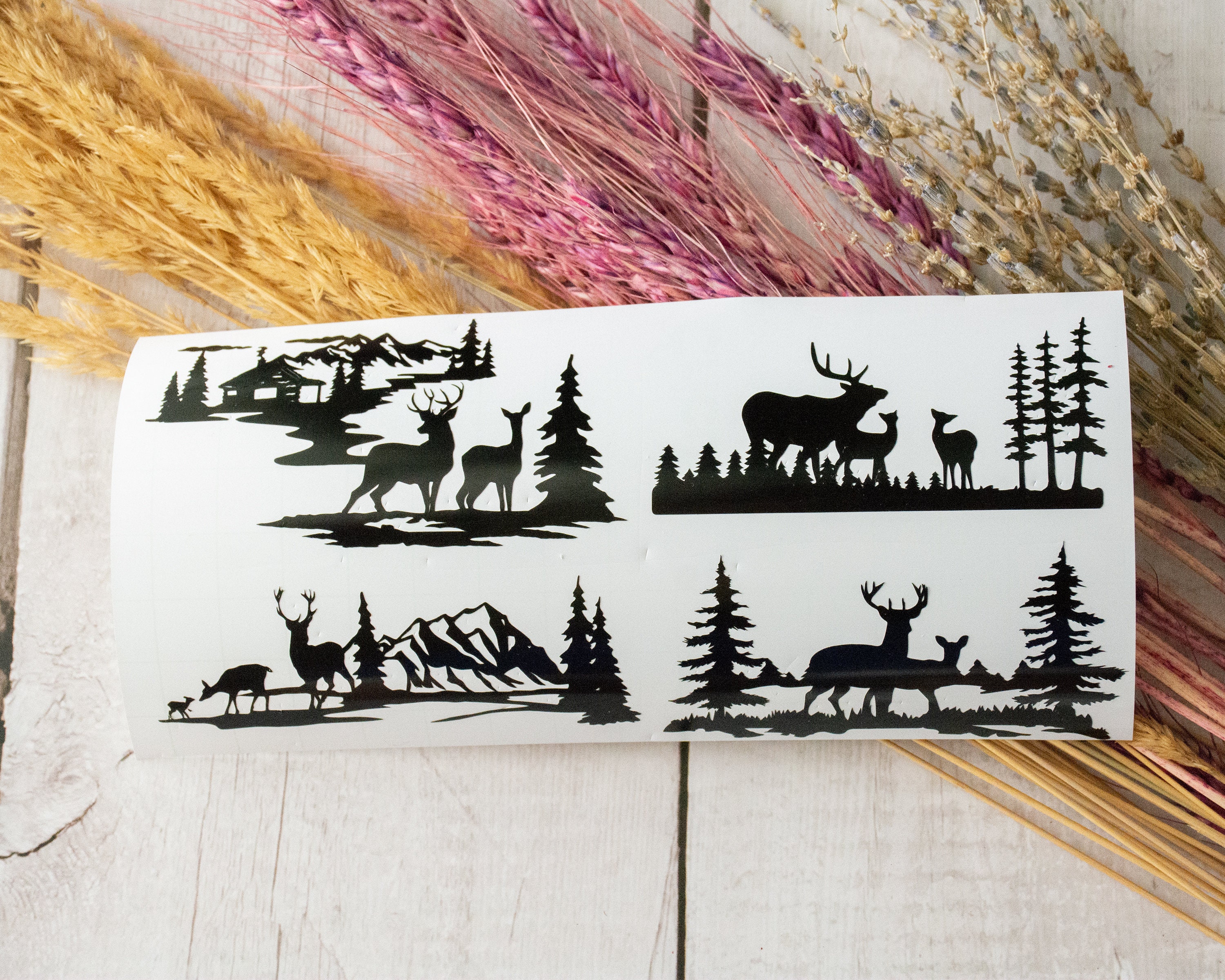 4 Outdoor Woodland Deer Scene SVG Bundle Wildlife Deer - Etsy Canada
