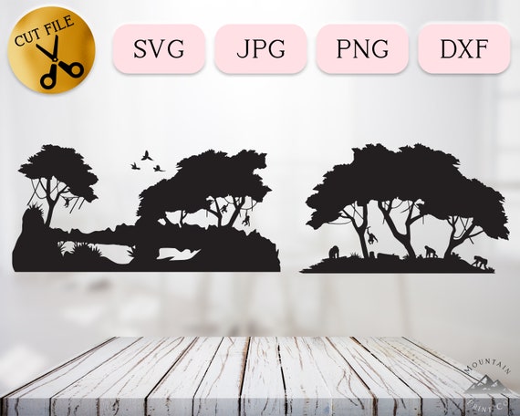 Jungle Monkeys Svg Monkey Swinging Vine Svg Playful Primate - Etsy