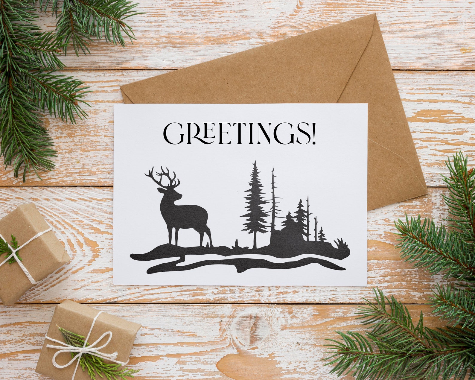 Wild Deer SVG Bundle Deer by River Svg Lost Deer Silhouette | Etsy