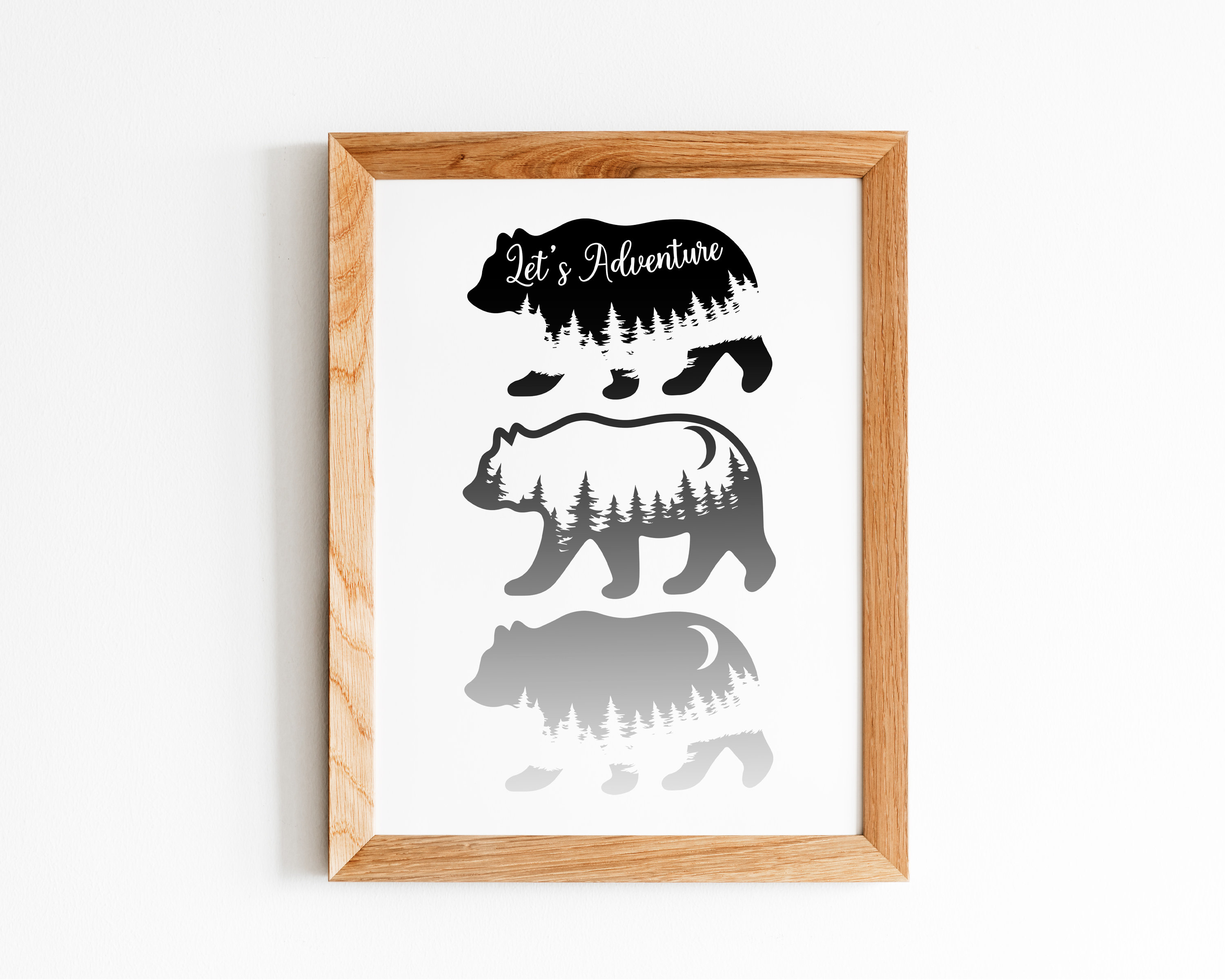 Forest in Bear SVG Bundle Outdoor Tree Vector Grizzly Bear | Etsy