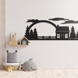 Homestead Silhouette SVG Bundle, Rural Farmhouse Clipart, Farming Scene ...