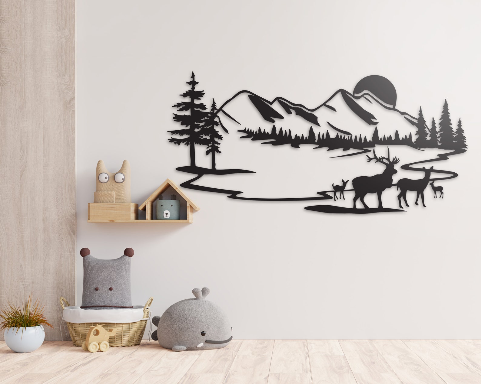 Lake Shore SVG Bundle Mountain Wildlife Scene Forest - Etsy