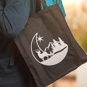 Christmas Moon SVG Bundle, Snowy Christmas Village Scene, Deer Mountain ...