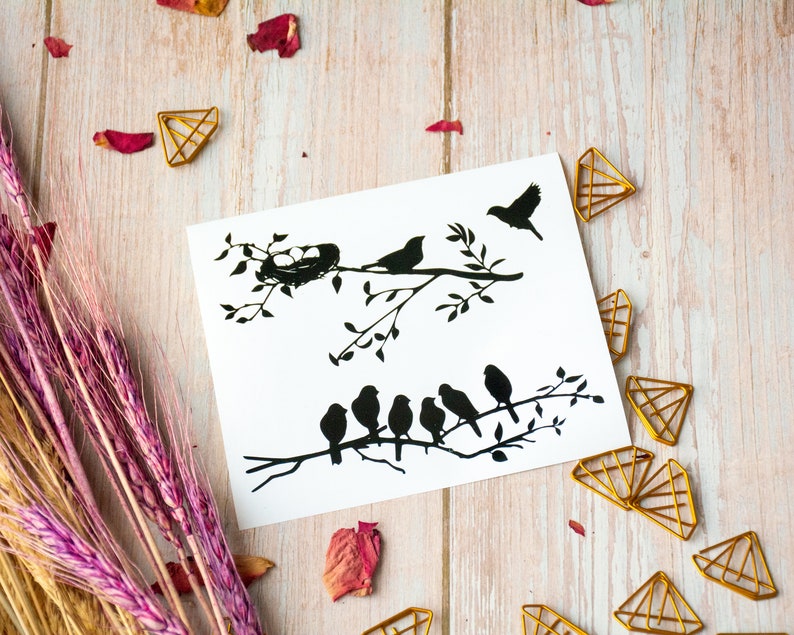 Birds SVG Bundle Birds on Branches Svg Bird in Tree - Etsy Canada