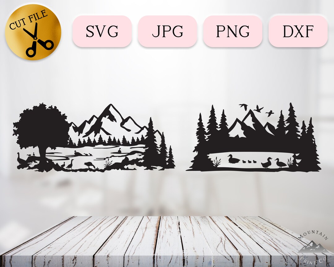 Duck Lake Svg Bundle, Baby Ducks at the Lake Silhouette, Duckling ...