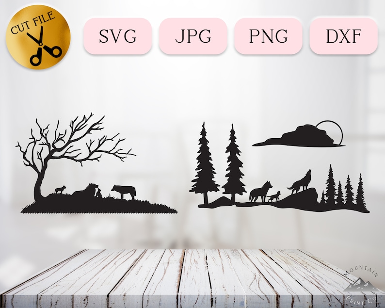 Wolf Pack Svg Bundle Family of Wolves Svg Wolves Silhouette - Etsy