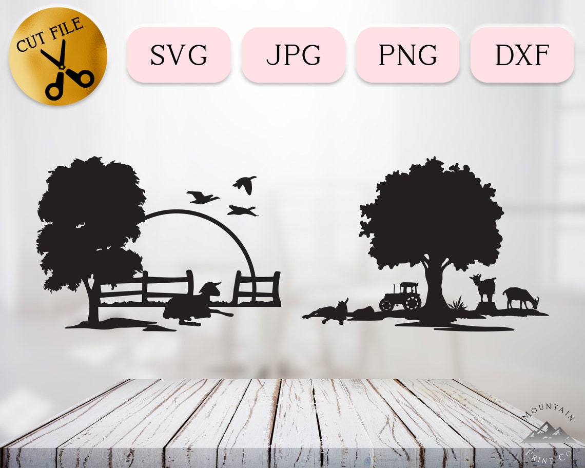 Sitting Goat Svg Bundle Goat Scene Goat Kid Silhouette Farm - Etsy