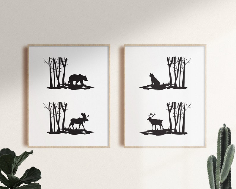 Forest Edge SVG Animal Clipart Wildlife Svg Forest Meadow | Etsy