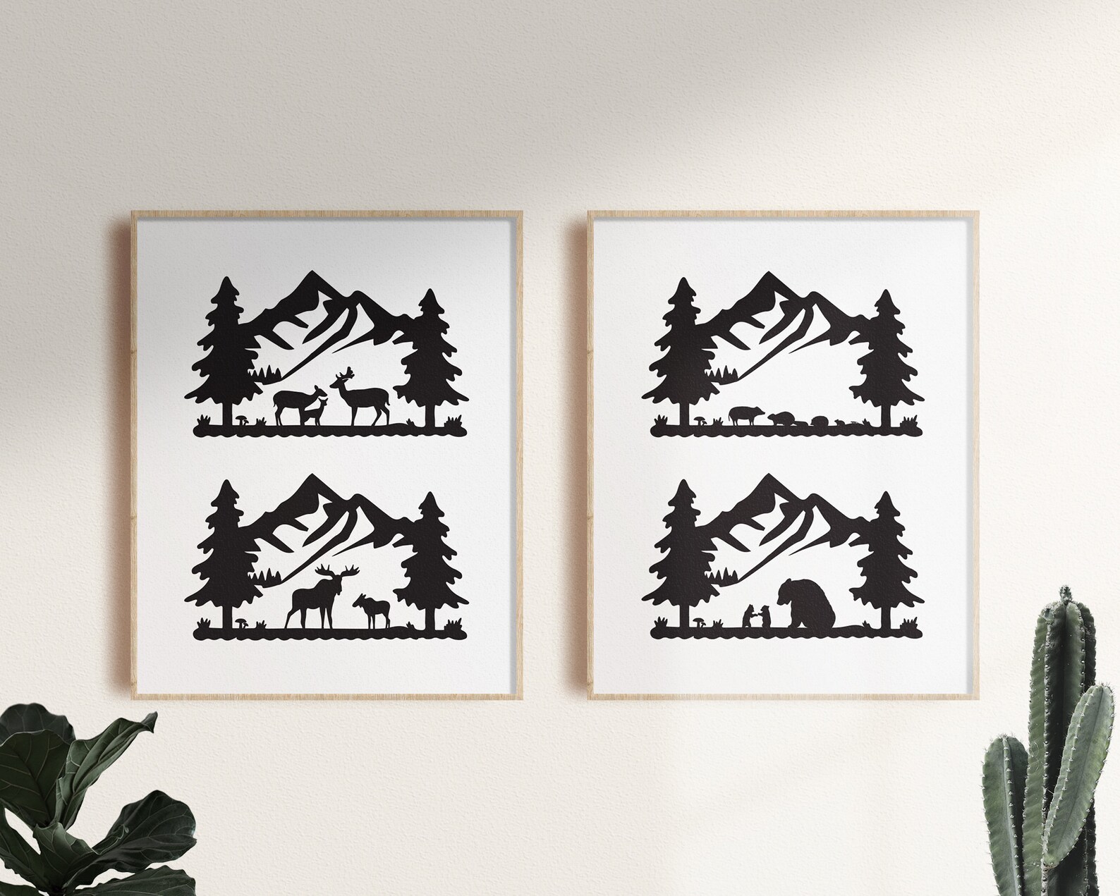 Cute Woodland Family SVG Bundle, Nursery Forest Animal Family Svg ...