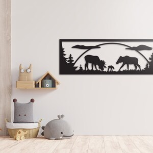 Canadian Wildlife Dxf, Border Frame Moose Eps, Metal Wall Art Moose ...