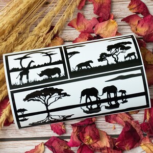 Border Frame Safari Dxf Vector Bundle Scenery Safari - Etsy Canada
