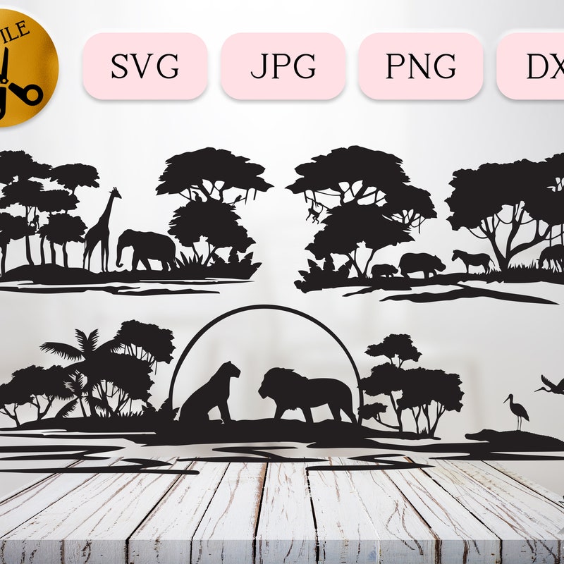 Jungle Animals Svg - Etsy