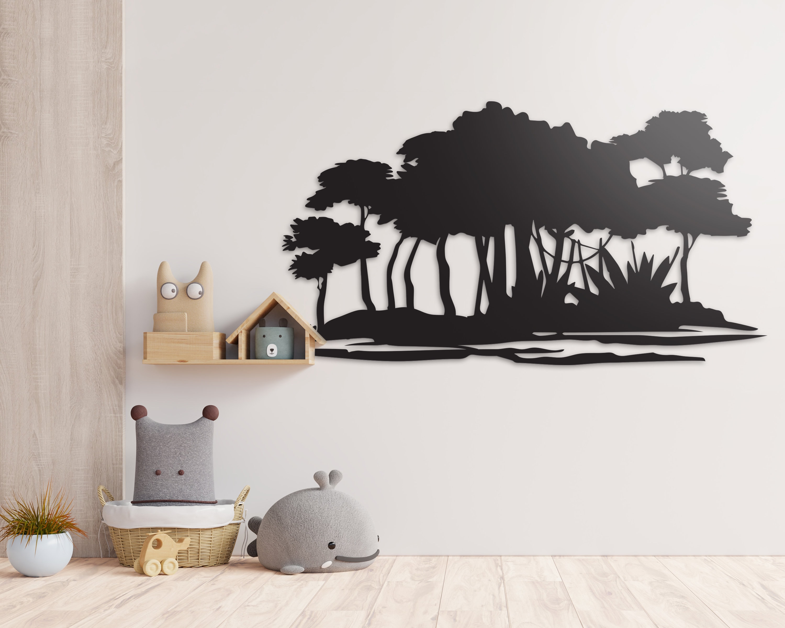 Jungle Trees Silhouette Tropical Jungle Tree Svg Jungle Vine - Etsy