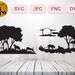 Jungle Cats Svg Bundle, Big Cat Silhouette, Jungle Animals Scene ...