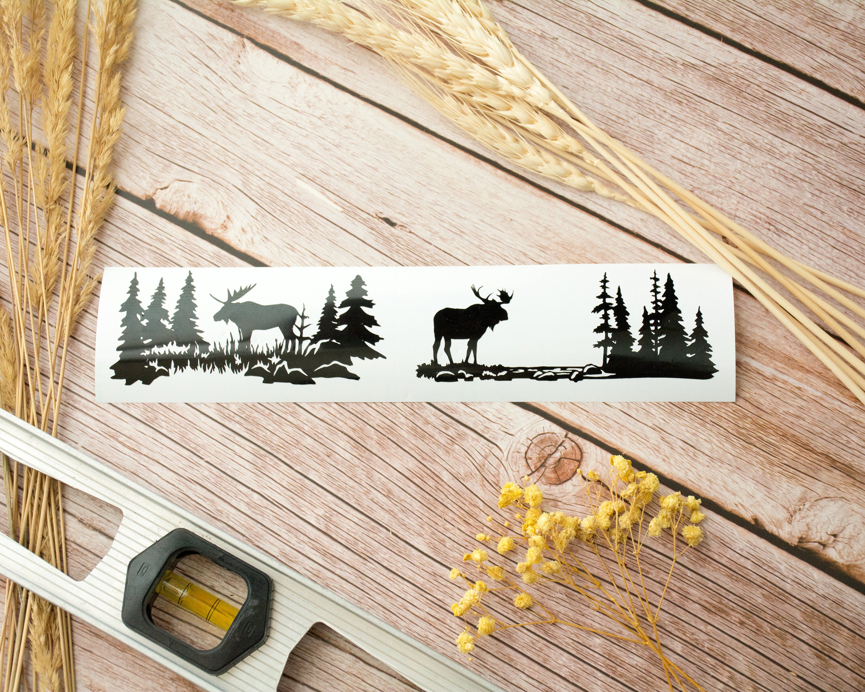 Rocky Moose Nature Scene SVG Bundle Stream and Meadows - Etsy